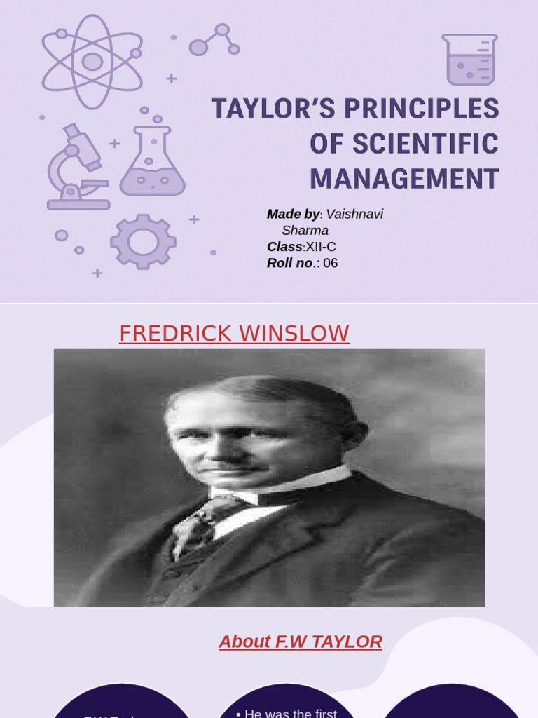 F.W Taylor Principles - HTML | PDF