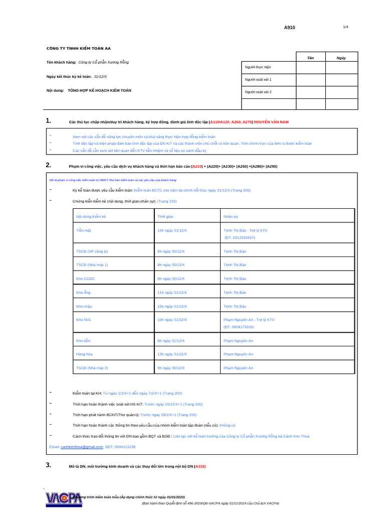 A910 - 1,2 Đanh Gia Va Phan Loai Rui Ro Cap Do BCTC | PDF