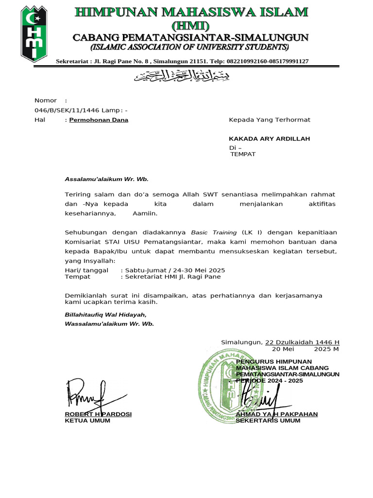 CNTH Permohonan Dana | PDF