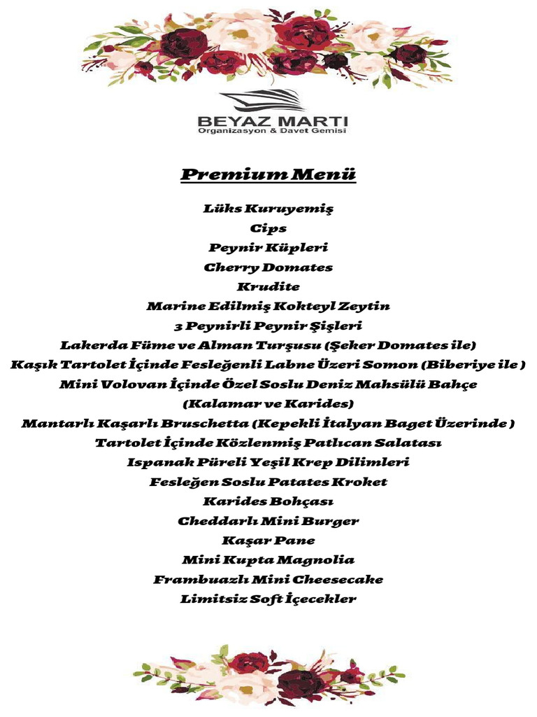 Premium Menü TR | PDF