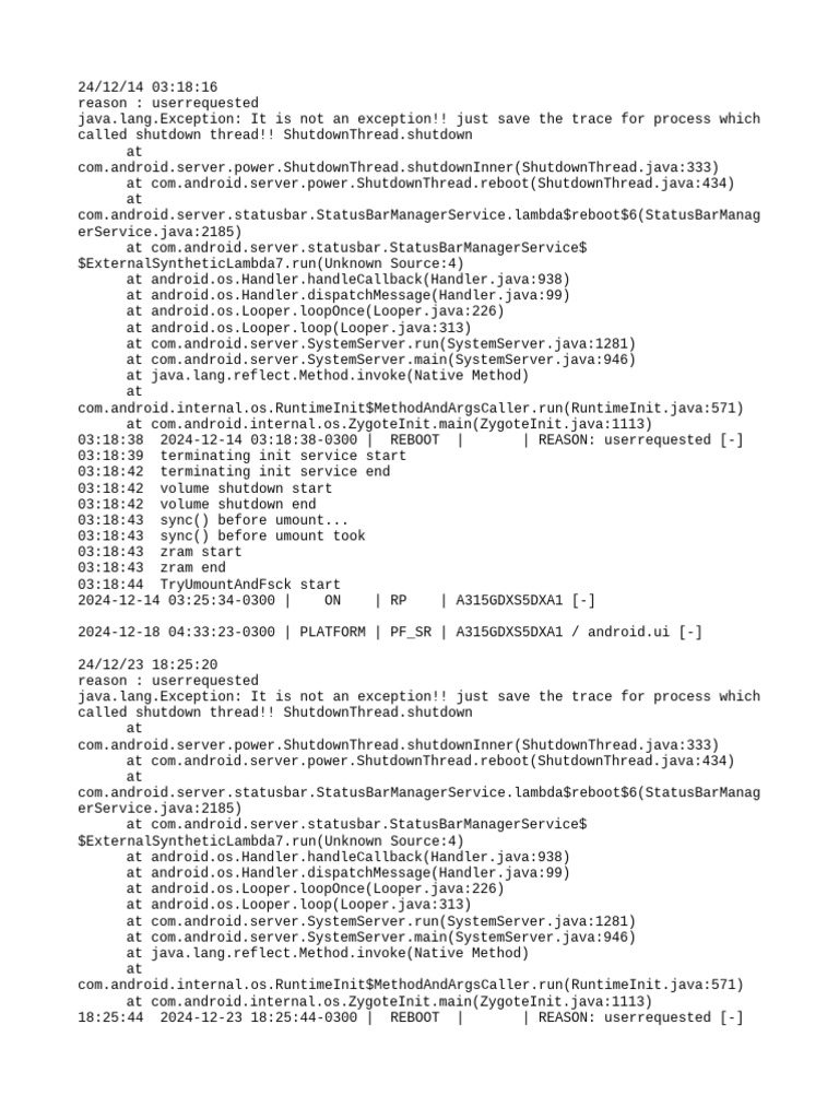 Power Off Reset Reason Backup | PDF | Mobile Computers | Computer Programming