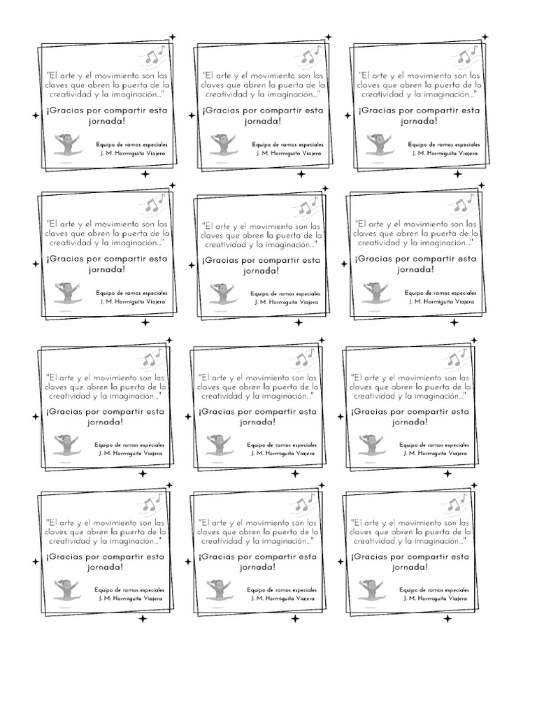 Tarjetitas Clase Abierta | PDF