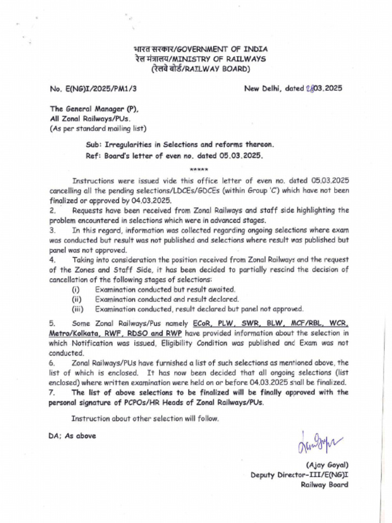 Selection Railway Board 28 03 2025 PM1 3 | PDF