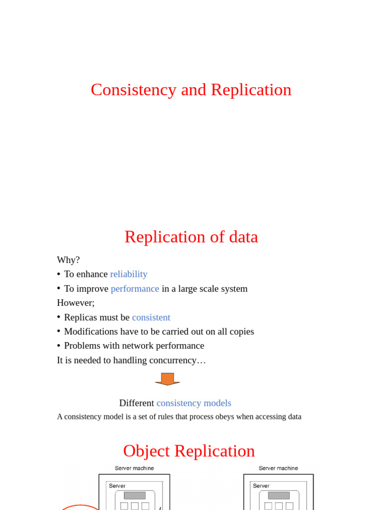 Consistency and Replication Lecture | PDF | Replication (Computing) | Data
