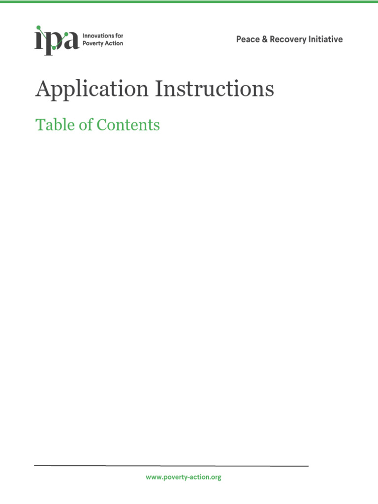 Peace and Recovery Initiative RFP Guide | PDF | Office Of Foreign ...