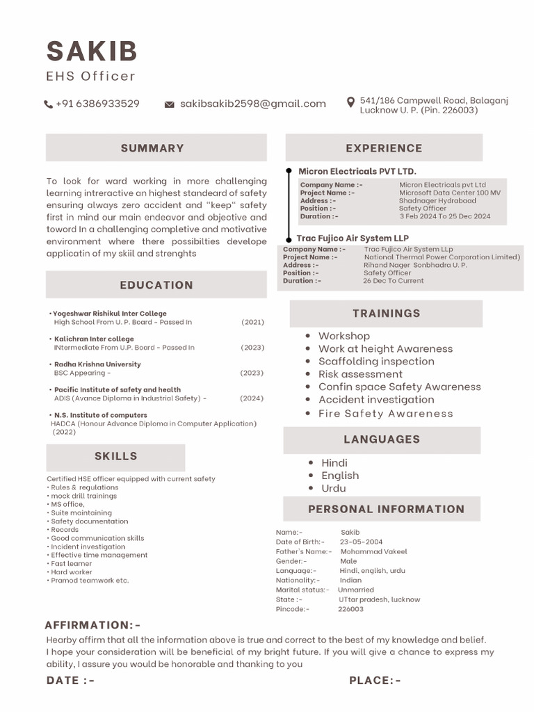 Sakib New CV | PDF