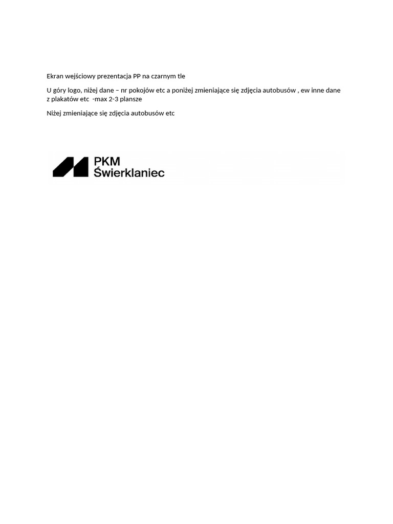 Ekran Wejściowy Prezentacja PP Na Czarnym Tle | PDF