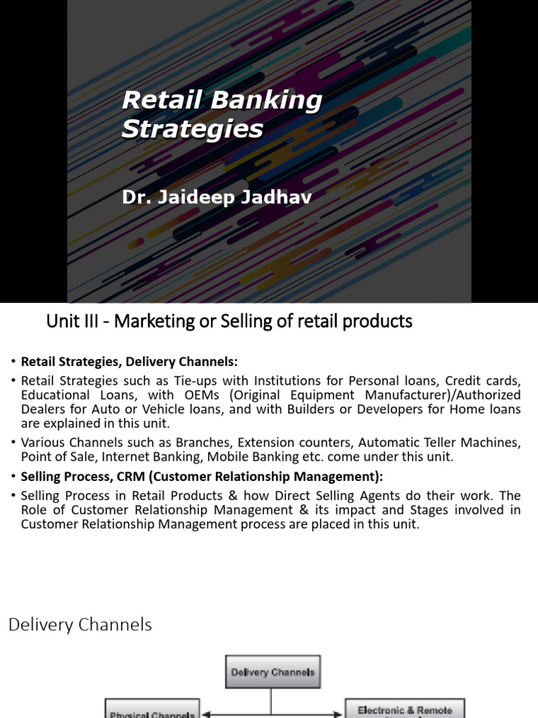 Retail Banking Strategies and Channels | PDF | Banks | Customer ...