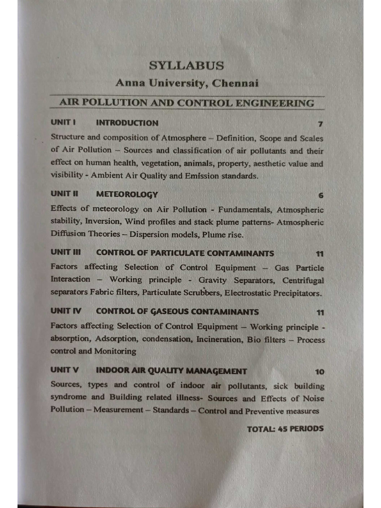 Air Pollution and Control System Unit 1 and Unit 2-1 | PDF