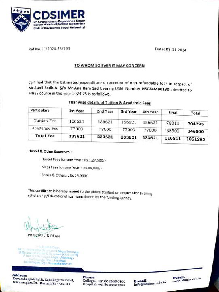 Fee Structure_compressed | PDF | Payments | Education Finance