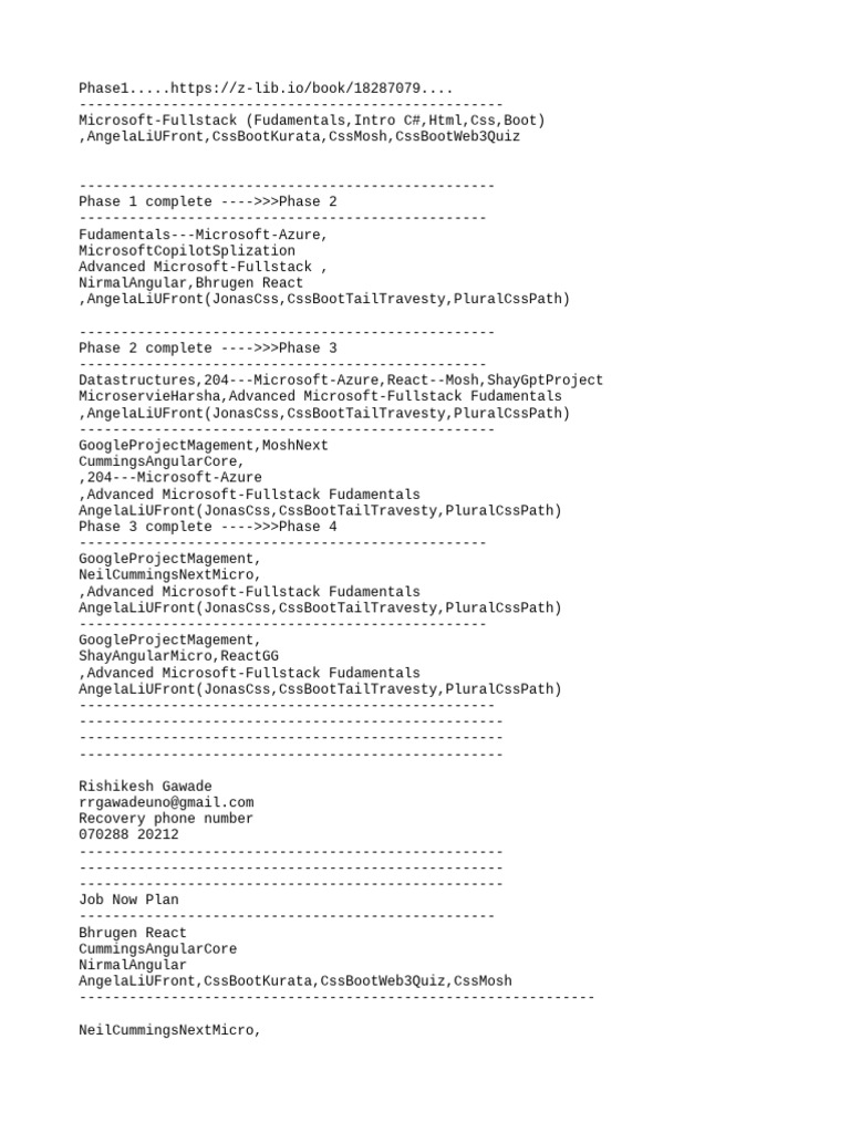 My Plan | PDF
