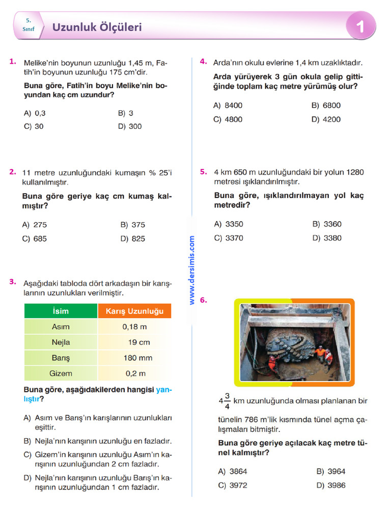Uzunluk Olculeri 1 | PDF
