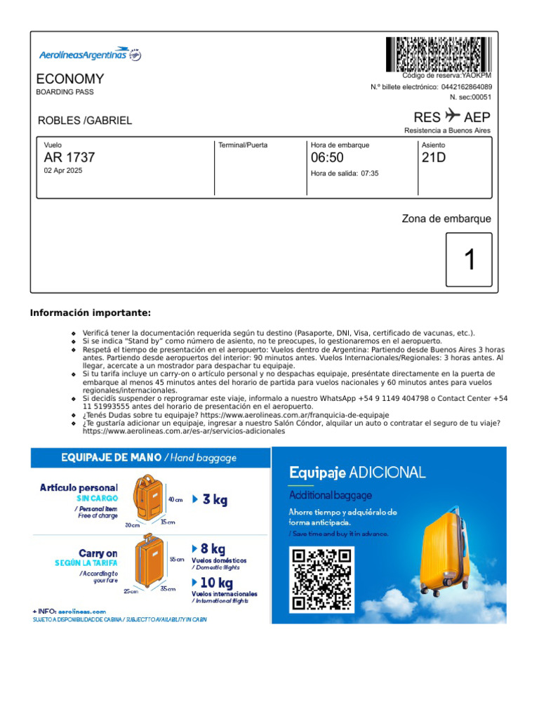 AR-Aerolineas Argentinas - 02 Apr 2025 - ROBLES - GABRIEL | PDF ...