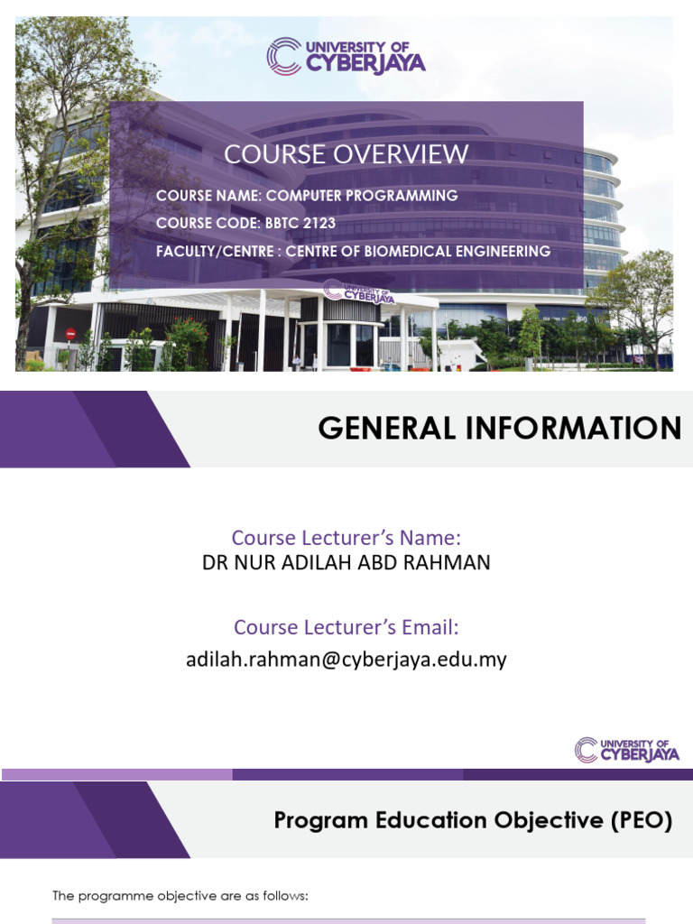 C0 - UoC General Slide - BBTC 2123 Computer Programming | PDF ...
