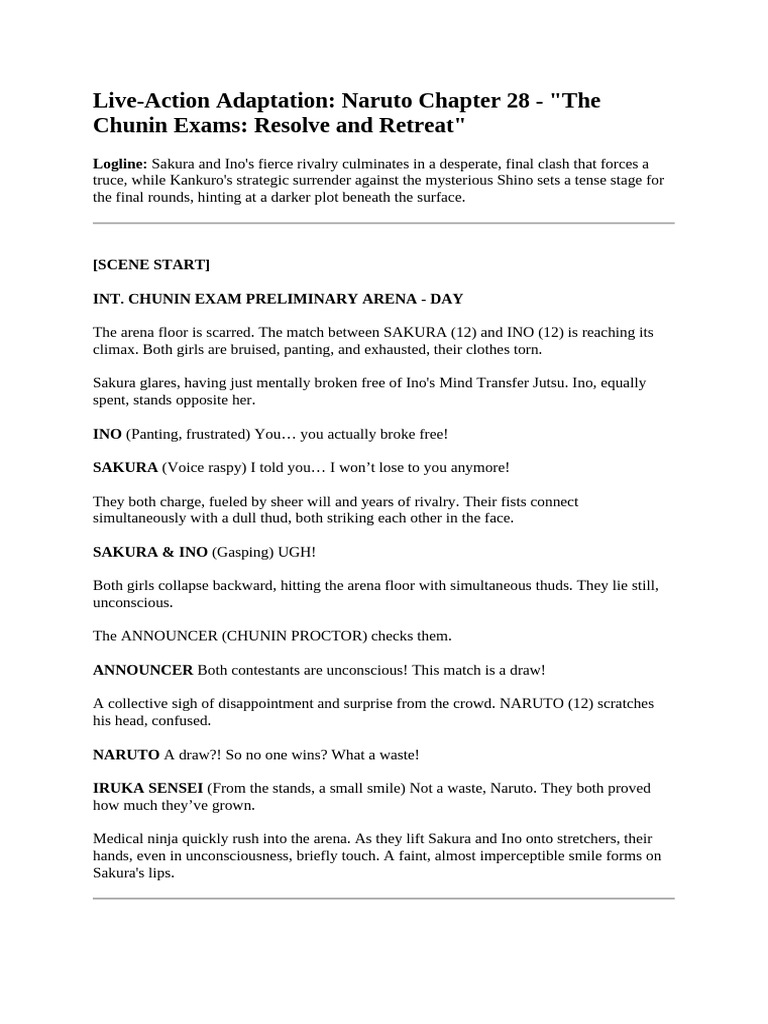 Naruto Live Action Adaptation - Chapter 28 | PDF