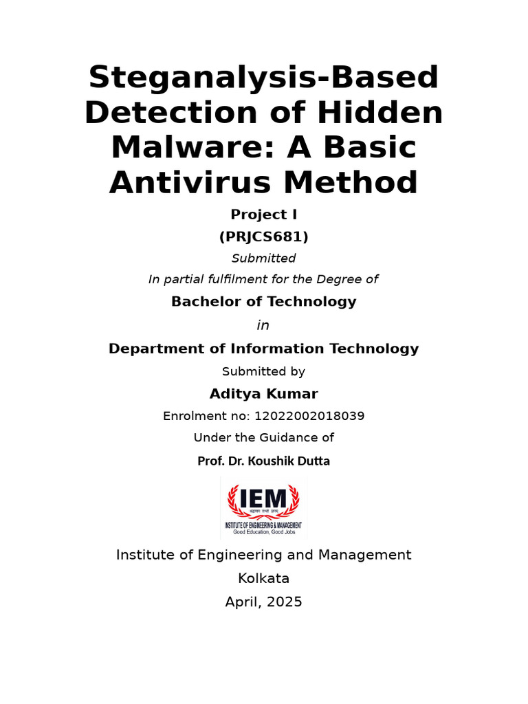 Detecting Viruses Hidden Through Steganography | PDF | Malware ...