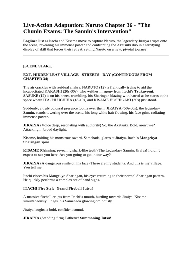 Naruto Live Action Adaptation - Chapter 36 | PDF