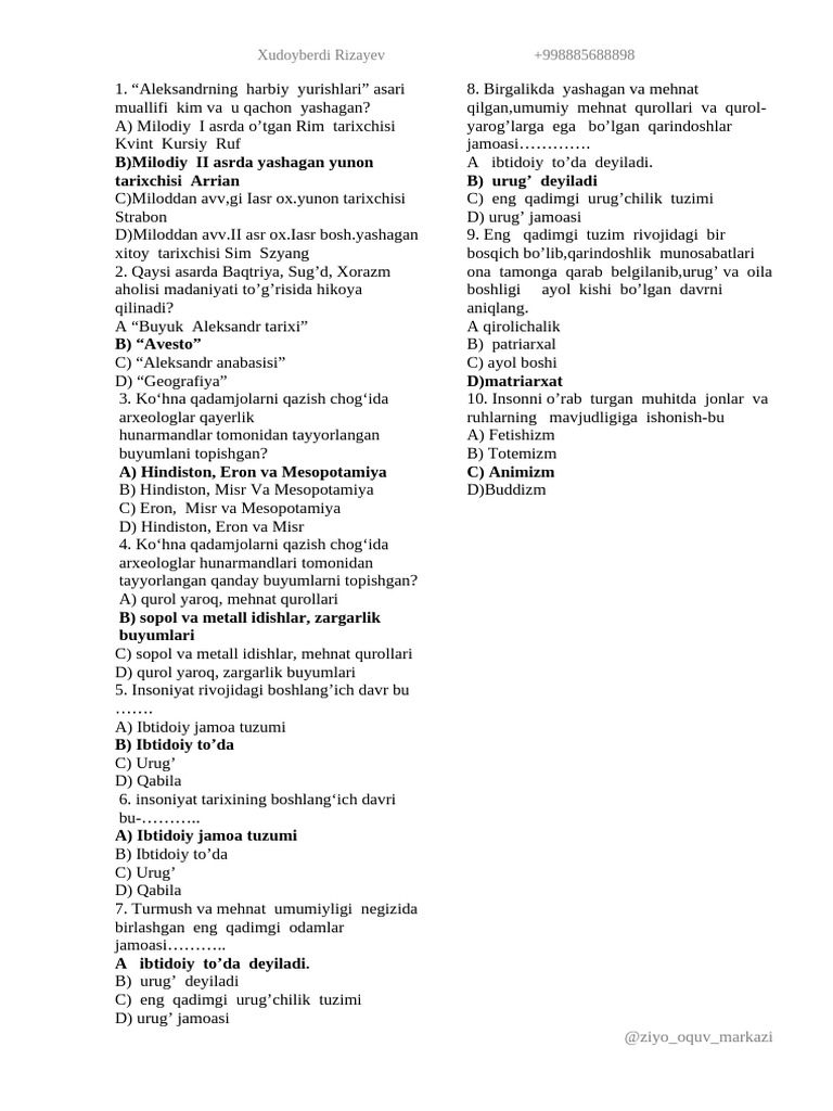 6 Tarix 10 Talik | PDF