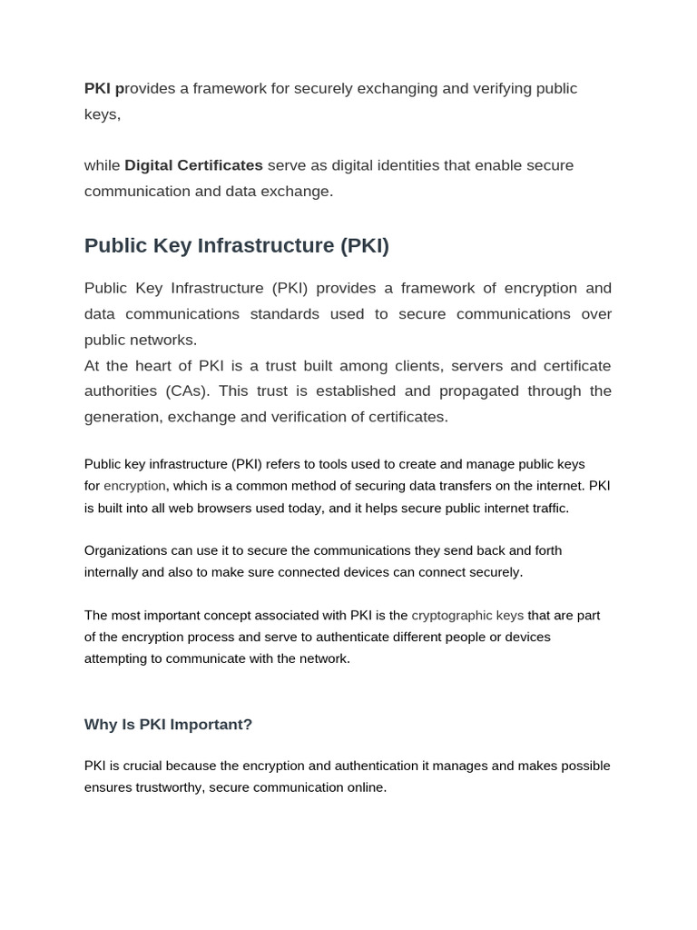 Understanding Public Key Infrastructure (PKI) | PDF | Public Key ...