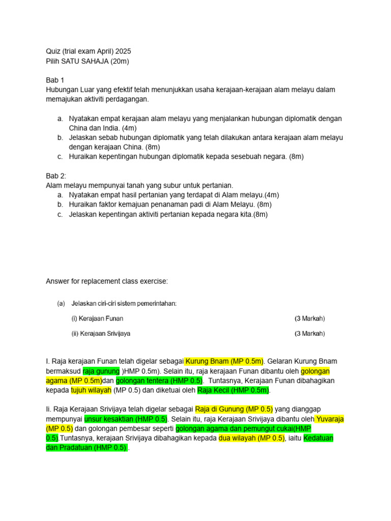 Form 2 Trial Exam 2 April | PDF