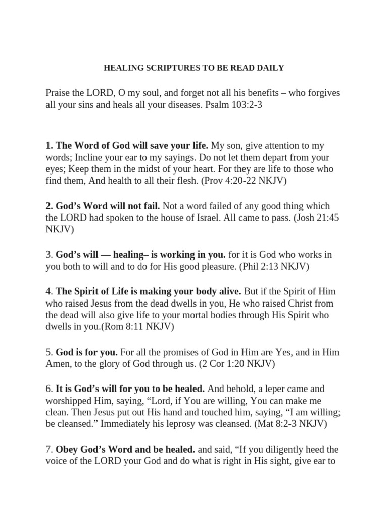 Daily Healing Scriptures by Dodie Osteen | PDF | Jesus | Sin