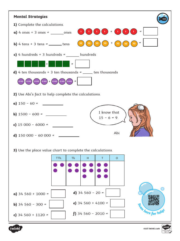 Mental Strategies - Horizontal Format | PDF | Subtraction | Arithmetic