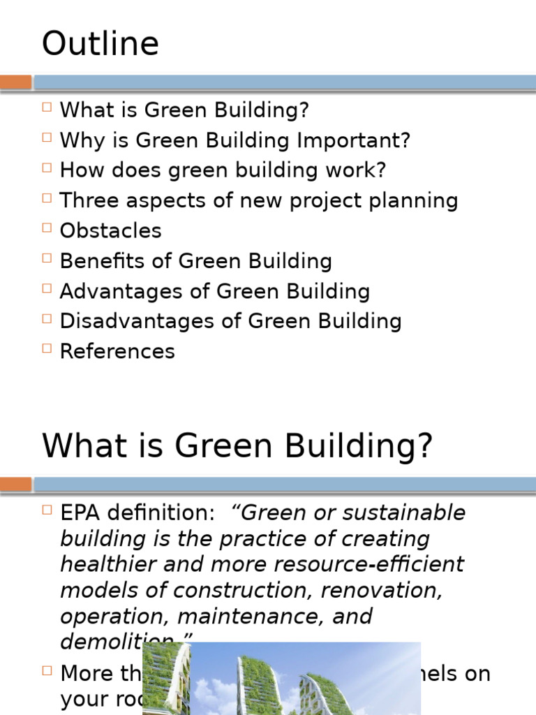 Green Building PPT (1) | PDF | Green Building | Recycling