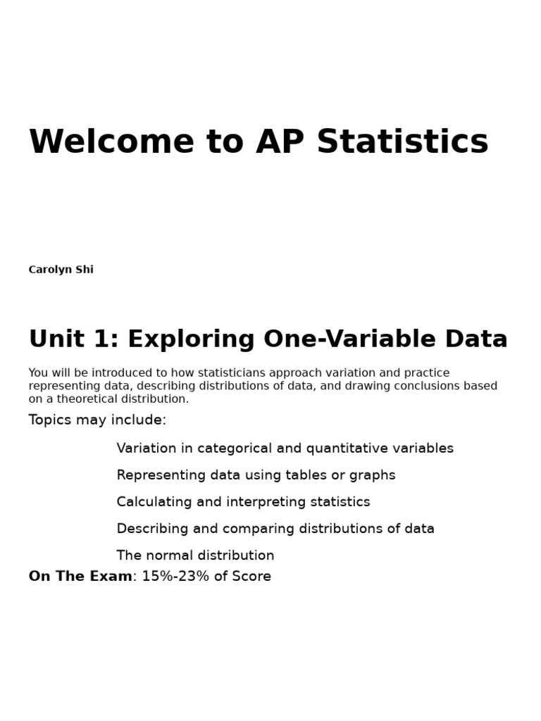 AP Statistics Intro | PDF