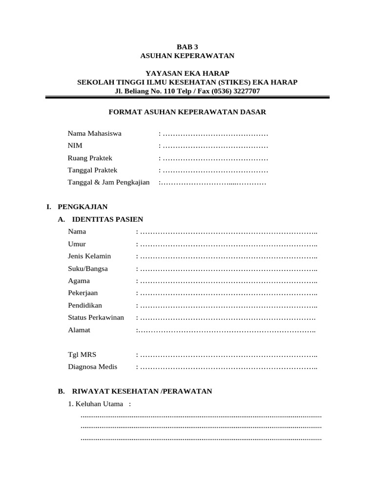 Format Askep KDM | PDF