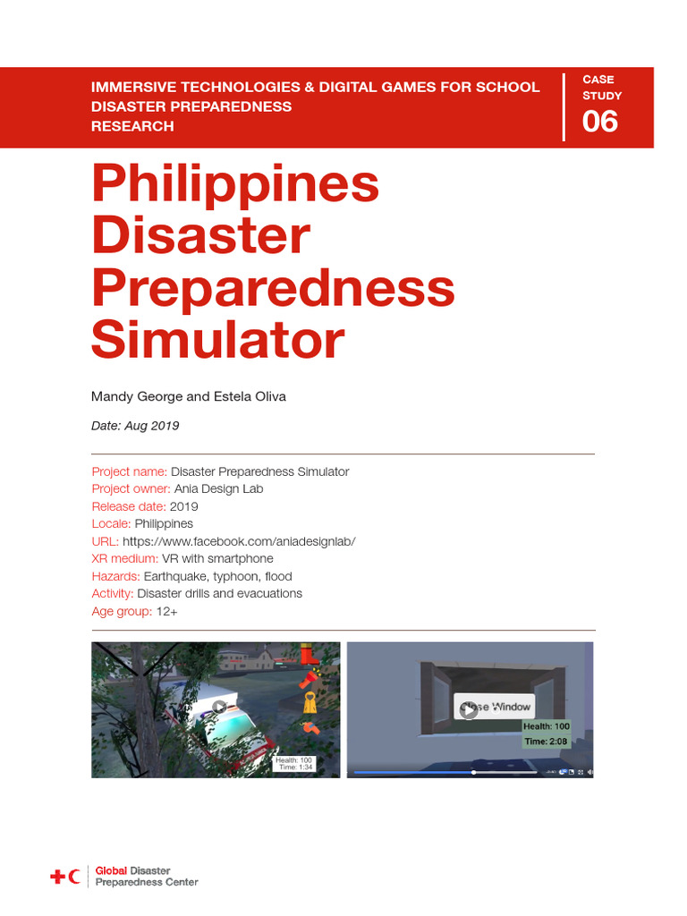 VR Disaster Preparedness Simulator Philippines | PDF | Simulation ...