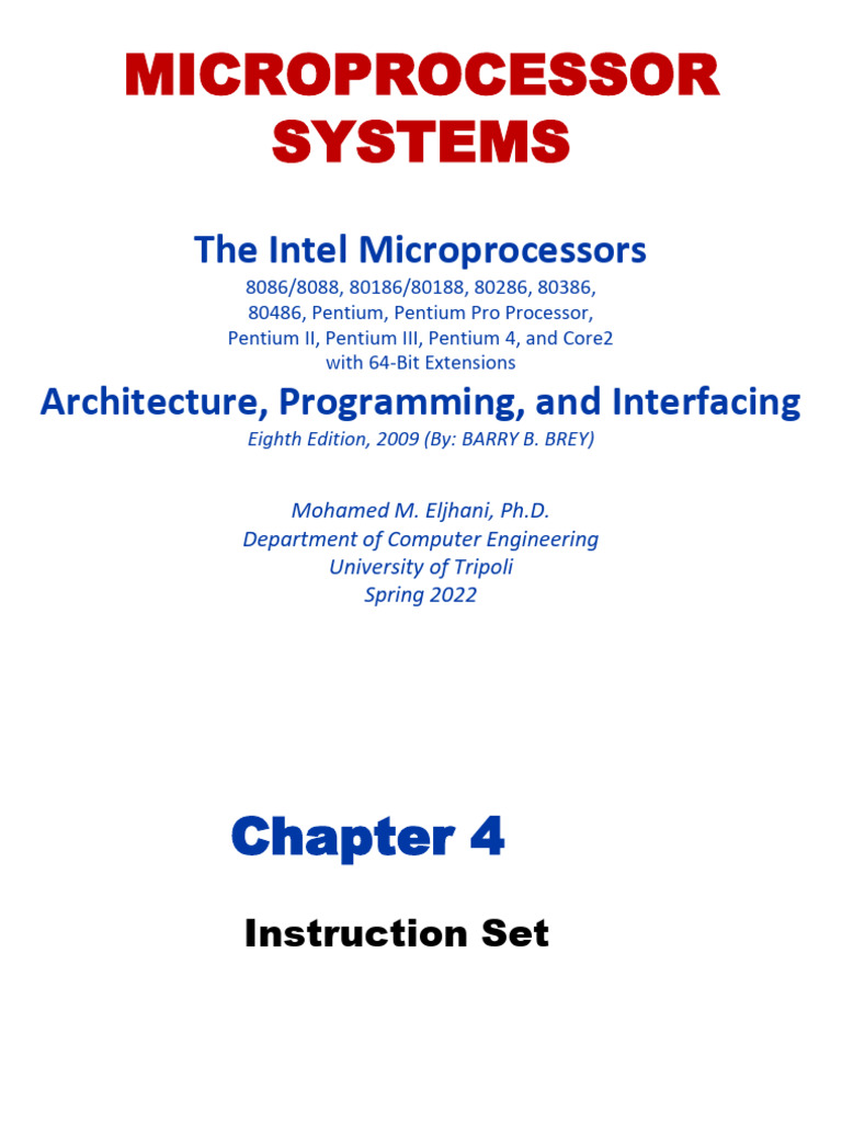 Chapter - 04-Instruction Set | PDF | 64 Bit Computing | Digital Electronics
