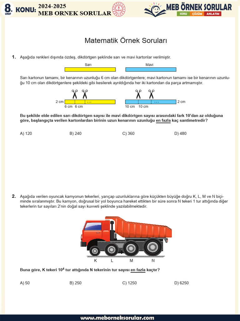2024-2025 Meb Ornek Sorular-1 | PDF