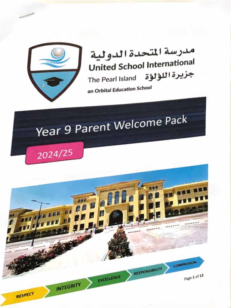 Usi Year 9 Parent Welcome Pack | PDF