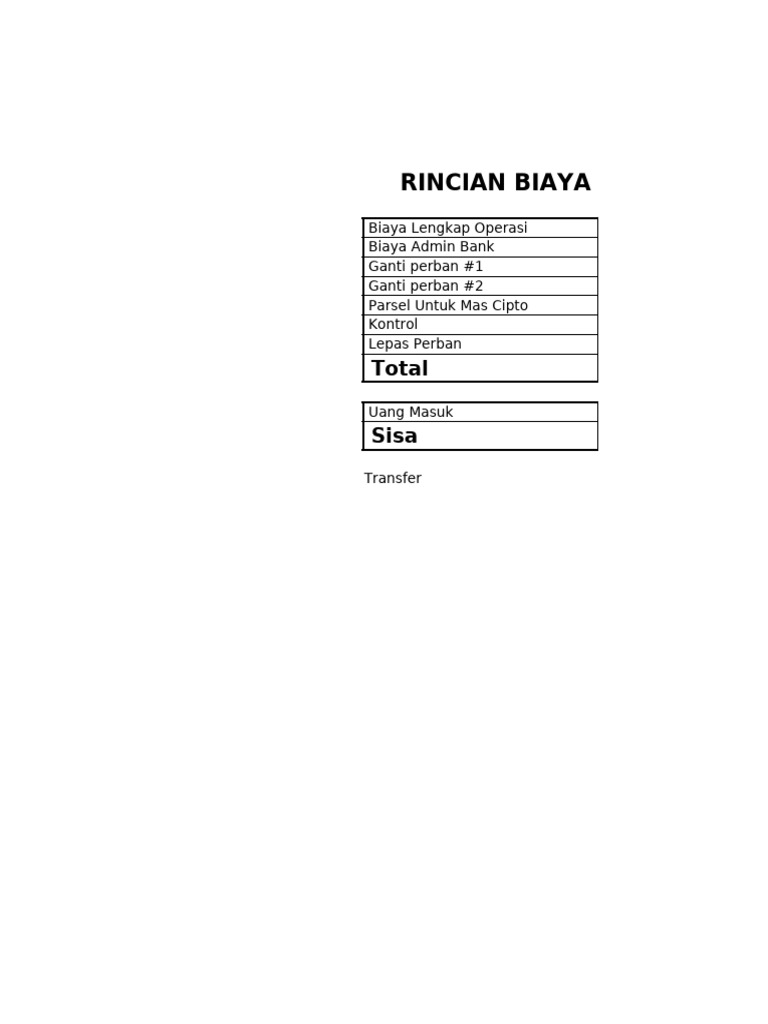 Rincian Obat Mbah | PDF
