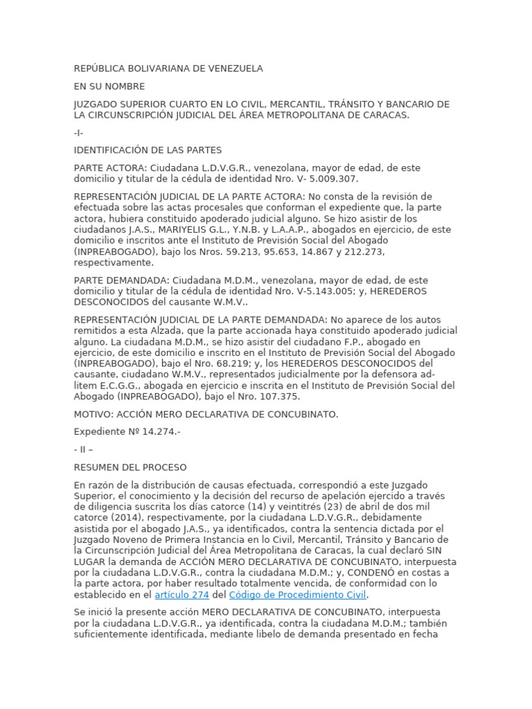 Artículo 274 Código de Procedimiento Civil | PDF | Caso de ley | Procedimiento Civil