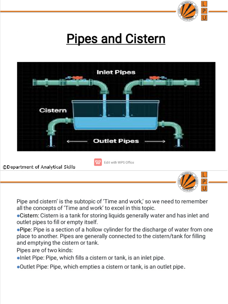 2 PEA 306 Pipes and Cistern Hu 20 Aug | PDF | Hydraulic Engineering