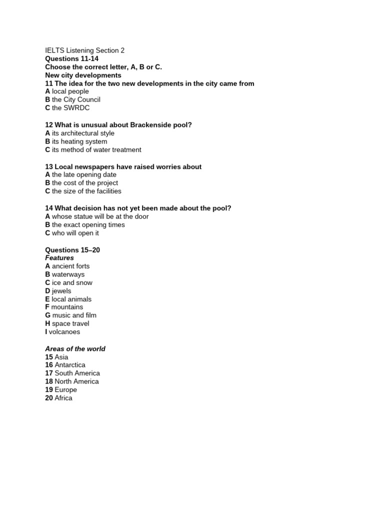 IELTS Listening Section 2 24.5.2025 | PDF