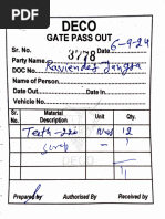 Gate Pass Form | PDF