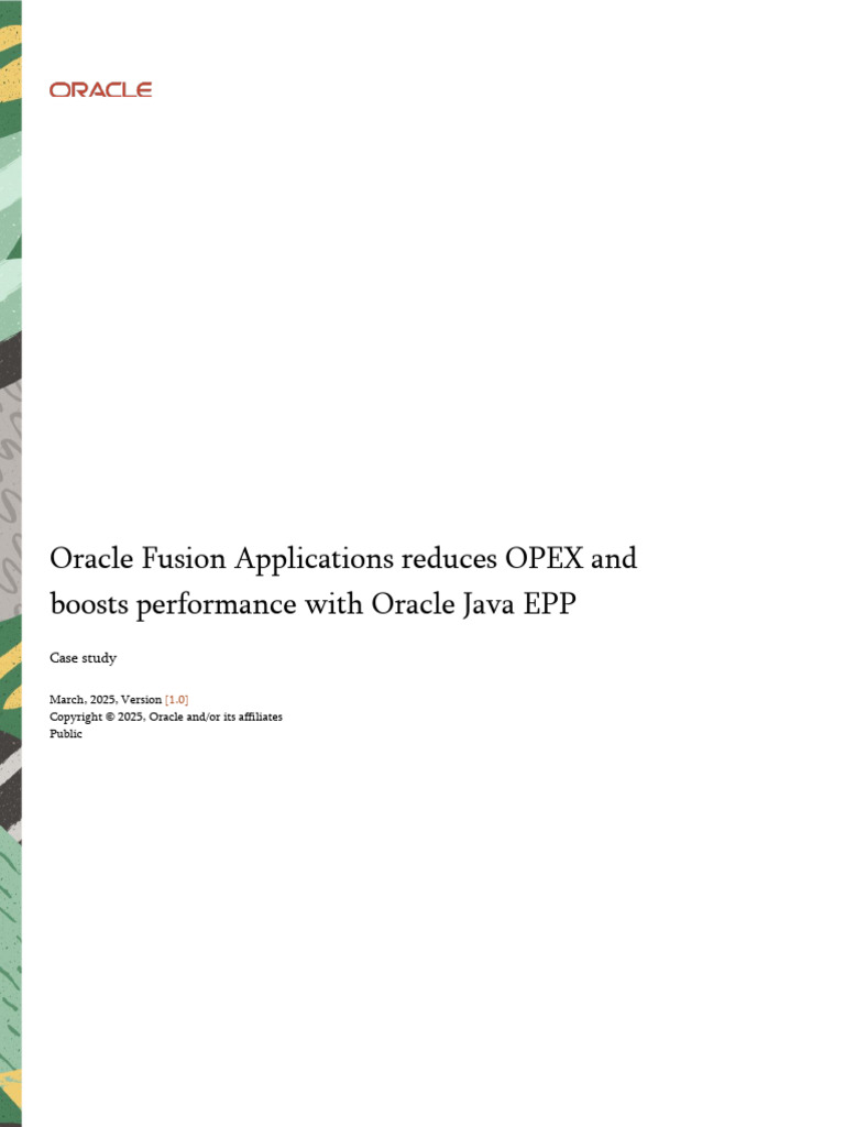 Fusion Application Benefits | PDF | Java (Programming Language) | Oracle Corporation