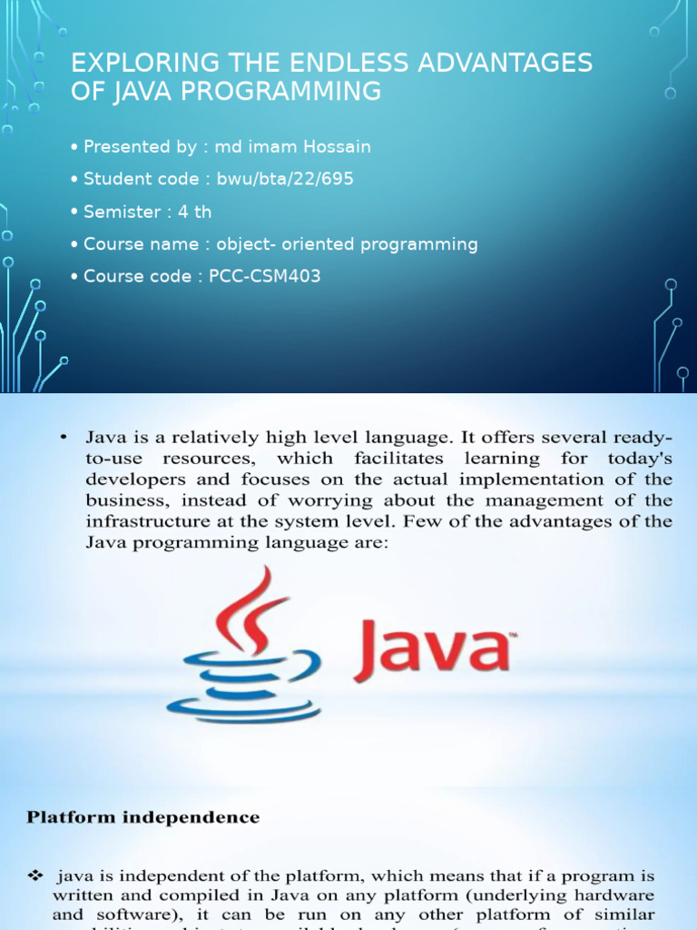 Exploring The Endless Advantages of Java Programming | PDF