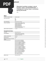 Product Data Sheet: Standard Auxiliary Contact, Circuit Breaker Status ...