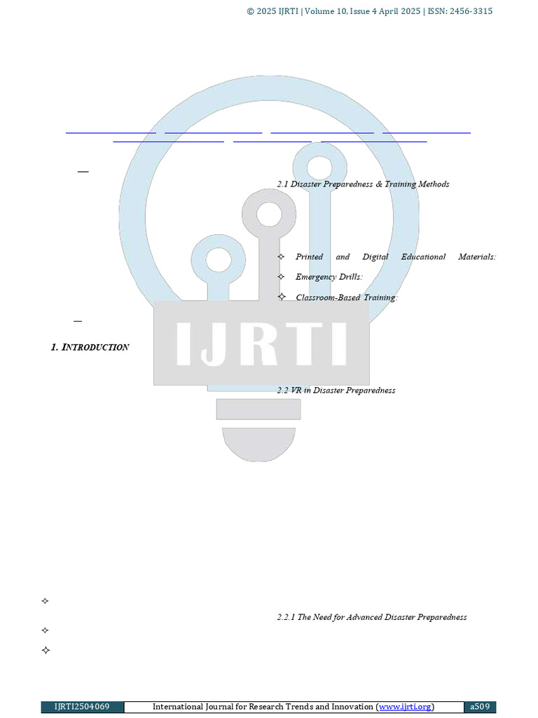 Virtual Reality Simulation For Natural Disasters | PDF | Virtual ...