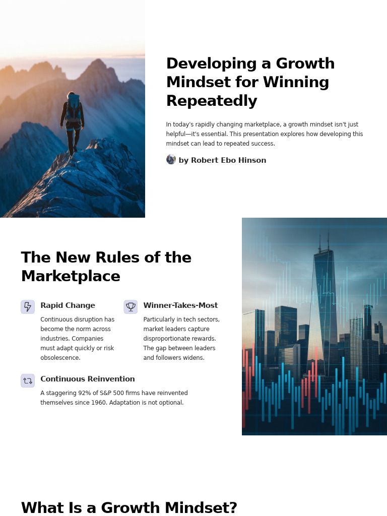 Developing A Growth Mindset For Winning Repeatedly | PDF | Mindset ...