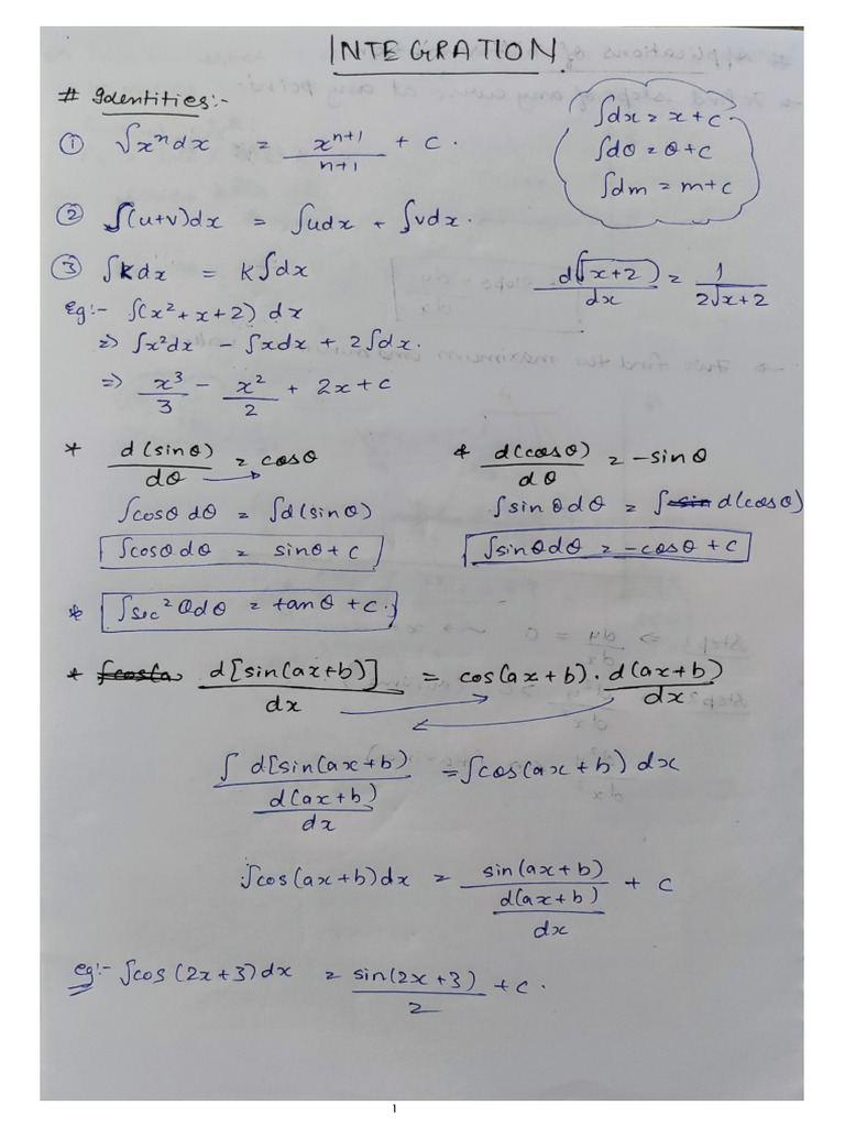 Integration+Area Under Curve | PDF