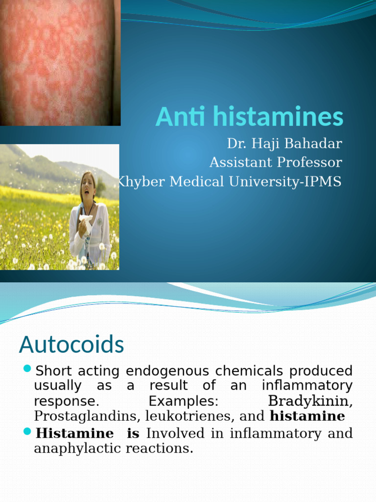 Anti Histamines | PDF | Vasodilation | Allergy