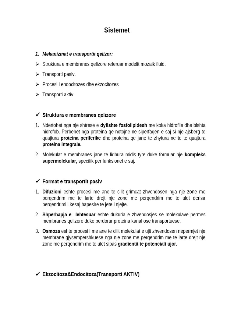 Sistemet Biologji 12 | PDF