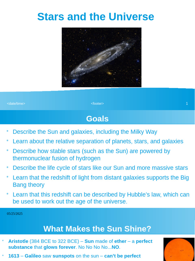 Stars and The Universe IGCSE Physics Powerpoint | PDF | Stars | Star ...