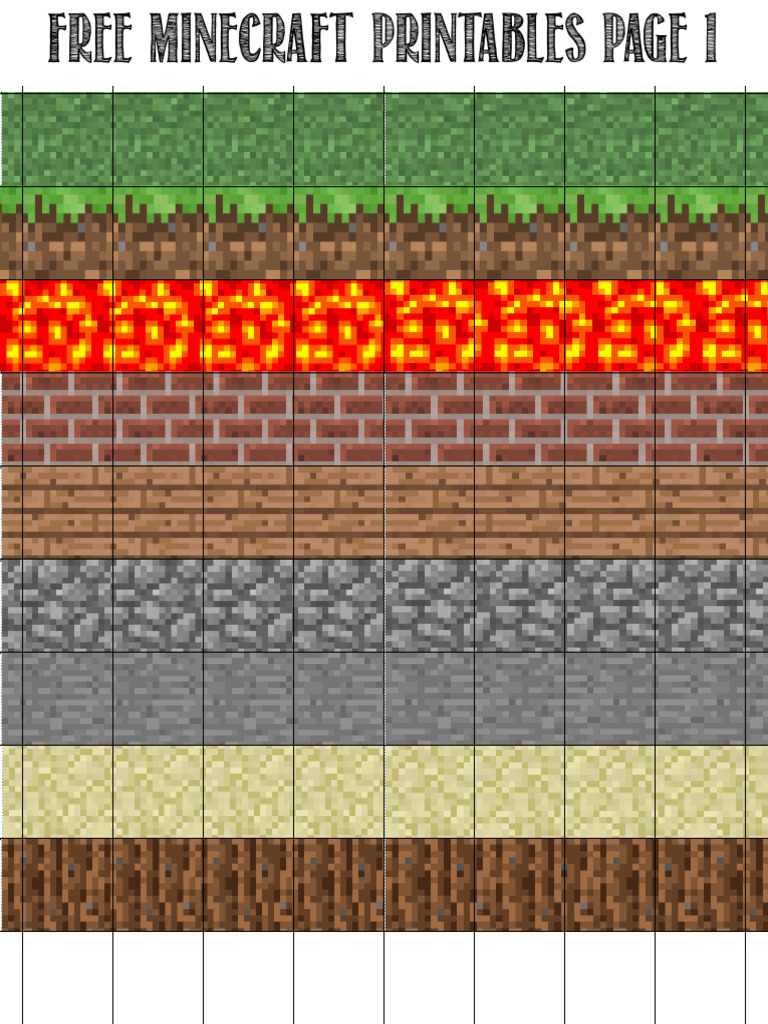 Free Minecraft Magnet Printables | PDF