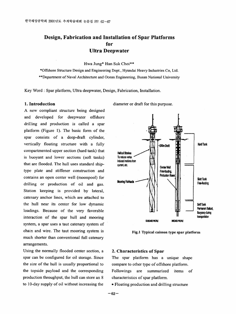 Design, Fabrication and Installation of Spar Platforms For Ultra Deepwater | PDF