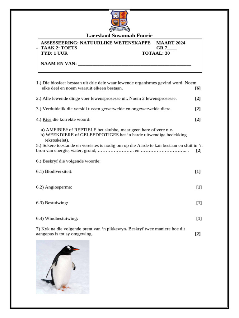 NW Maart Toets 2024 | PDF